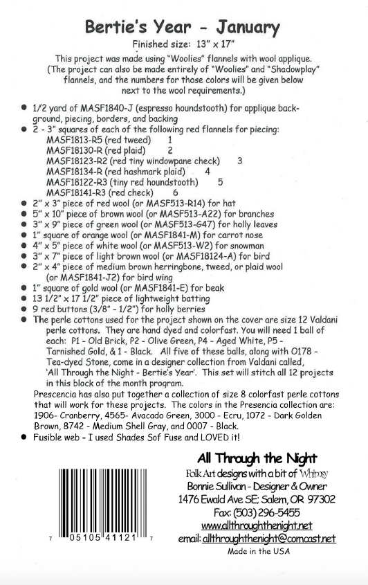 1321 - Bertie's Year (January) – All Through The Night, LLC.